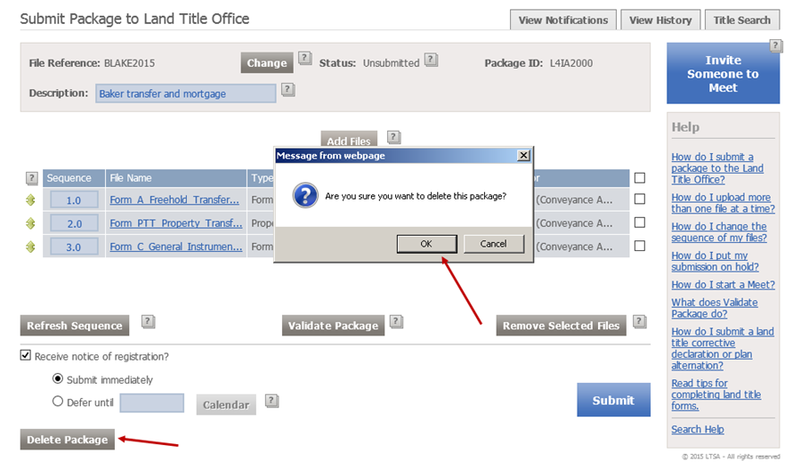 Delete a Package | System Help
